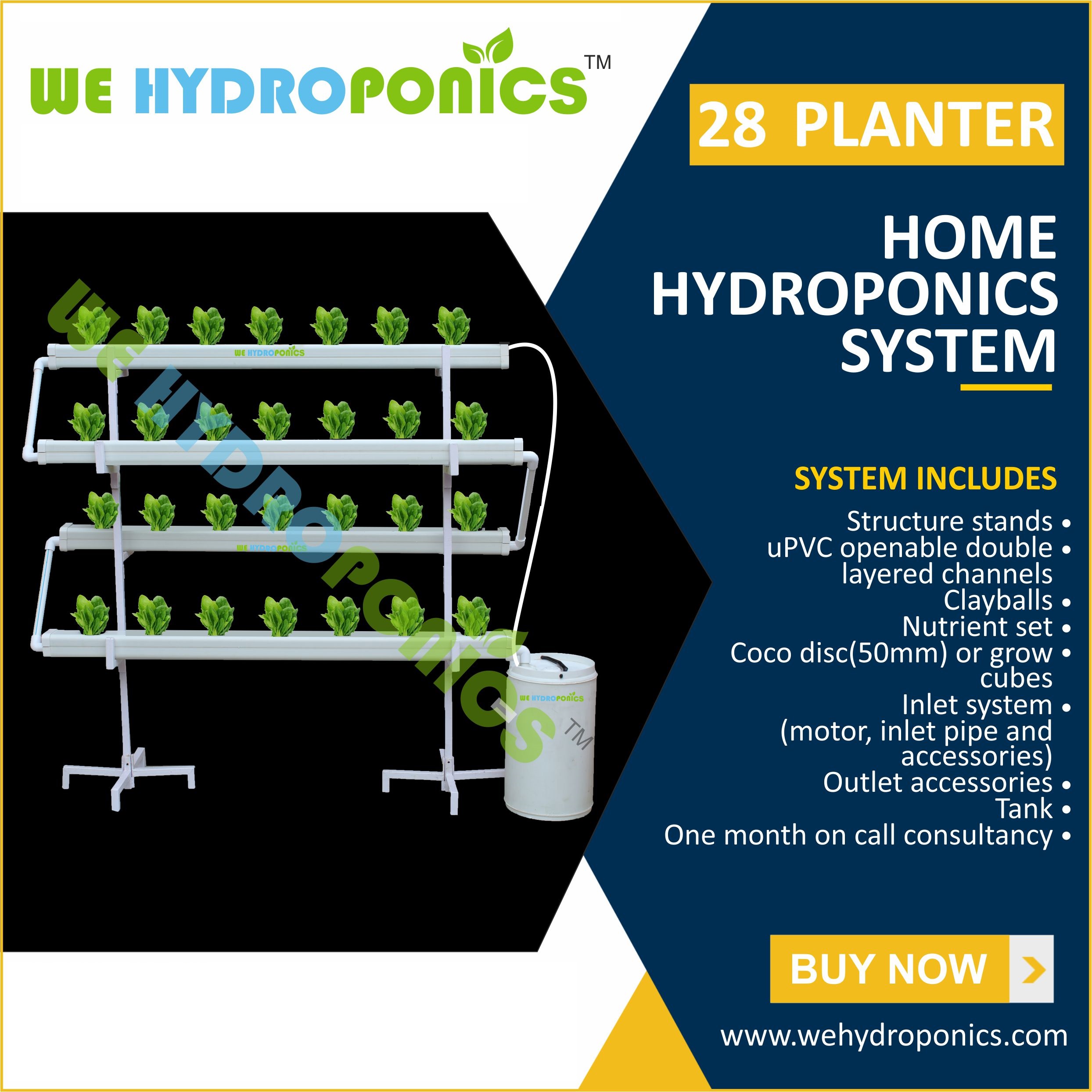 28 Planter Hydroponics NFT / DFT system - Portable, Easy and ready to ...
