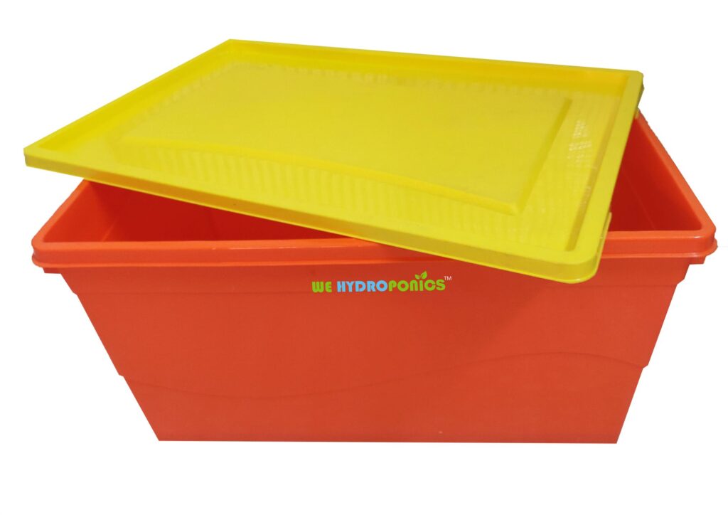 Hydroponic reservoir tank , Storage Tank Box with Wheels, 50 L, (Orange ...