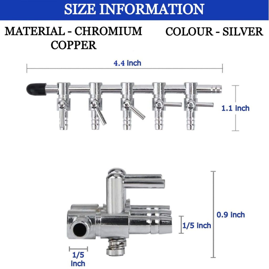 Air/water Flow Controller 5 Way Distributor Splitter, Metal - WE ...