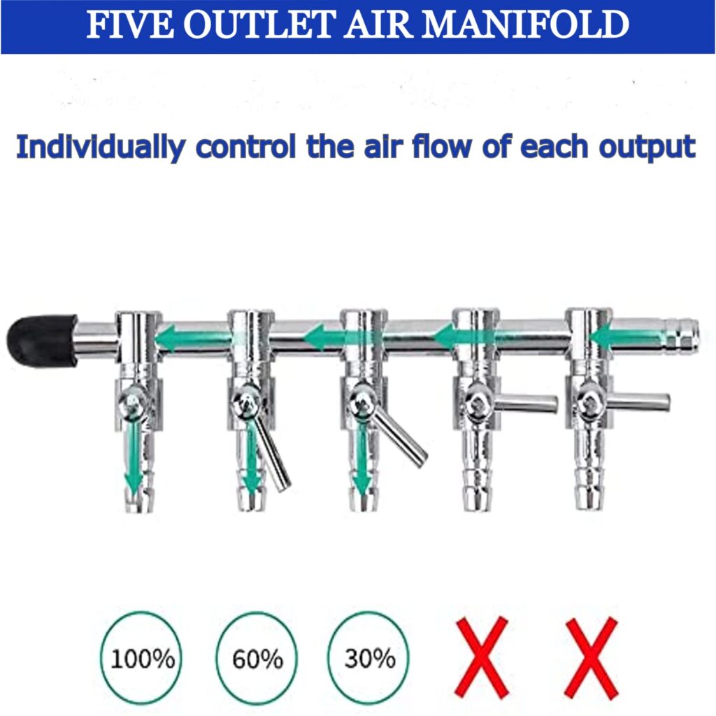 Air/water Flow Controller 5 Way Distributor Splitter, Metal - WE ...