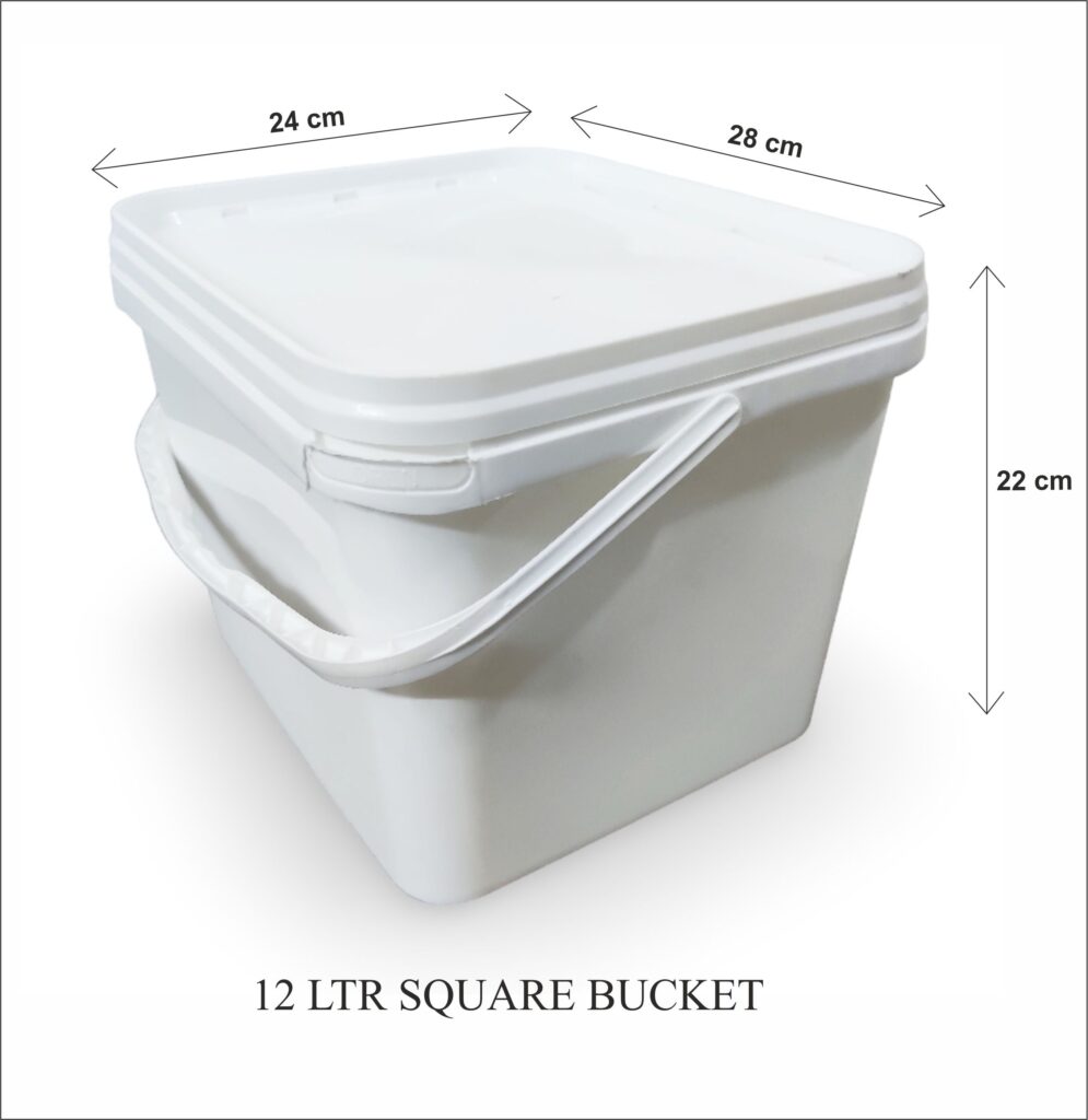 12 Liter Square Bucket with Lid , Multipurpose Tank for Hydroponics ...